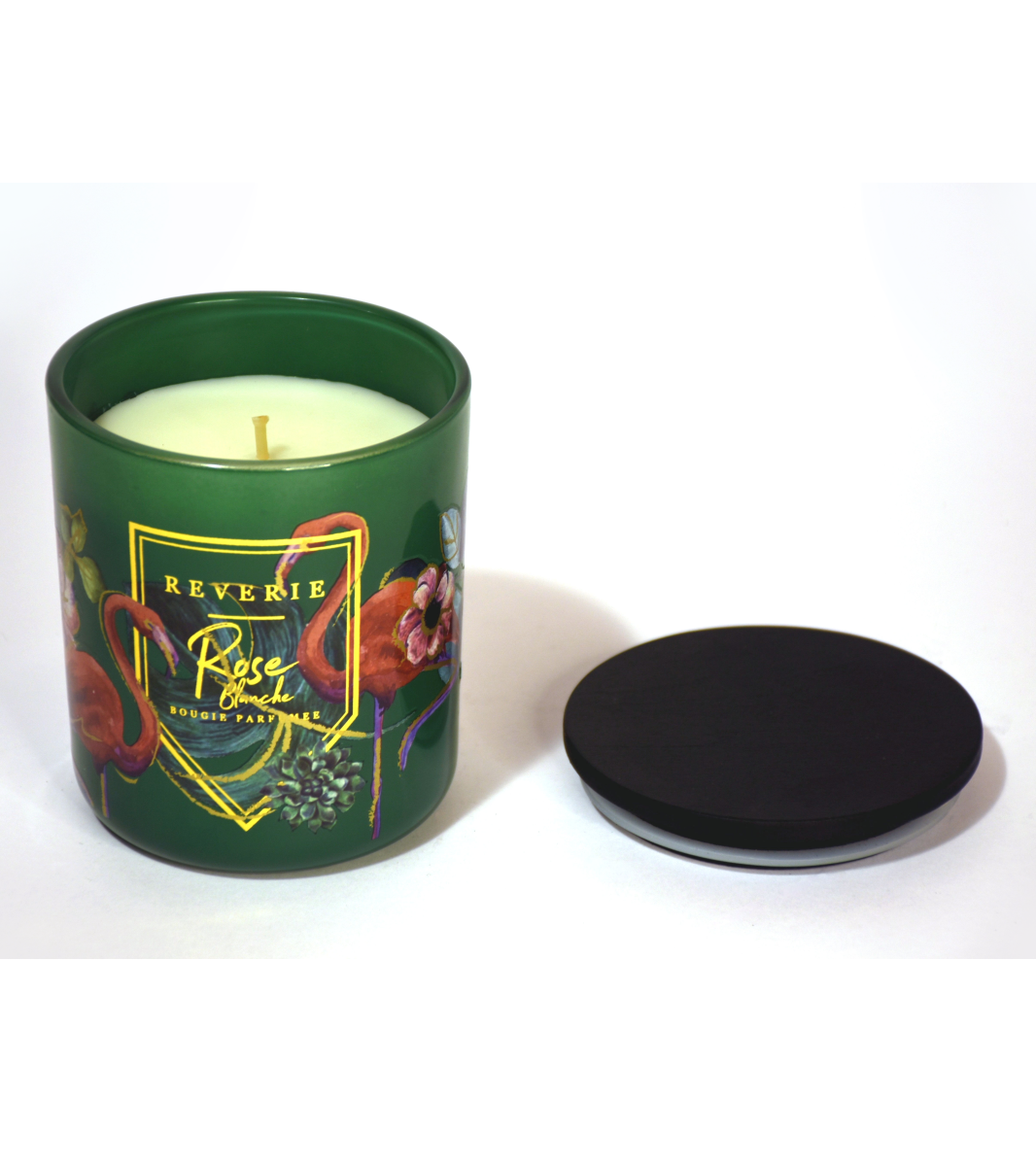 CANDELE FIRENZE Свеќа Glass Fantasy (зелена со фламинго) | Најголема ...