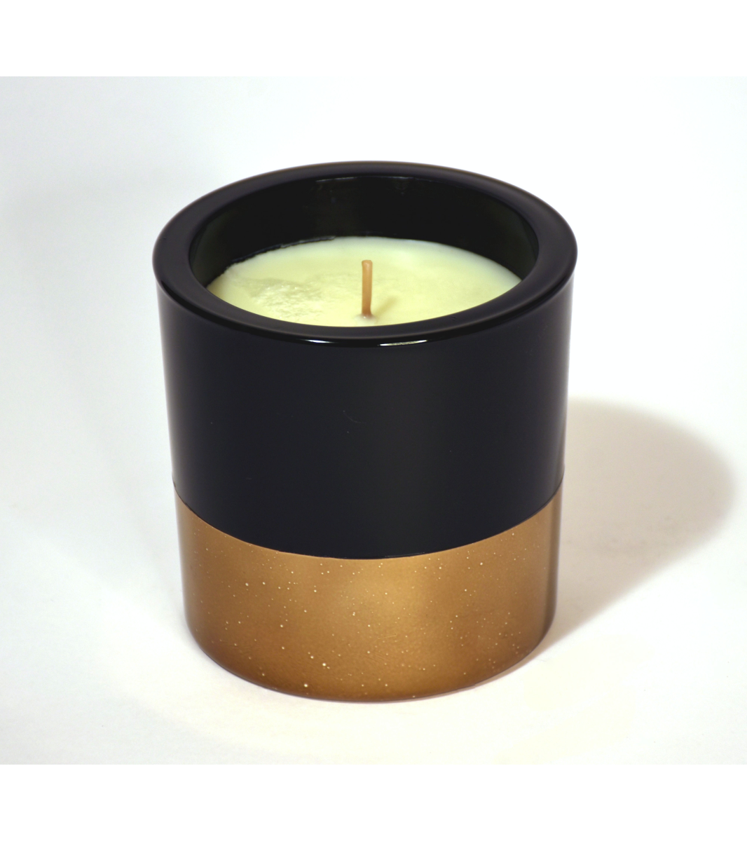 CANDELE FIRENZE Свеќа VIP Glass (кадифена црна/металик костенлива ...