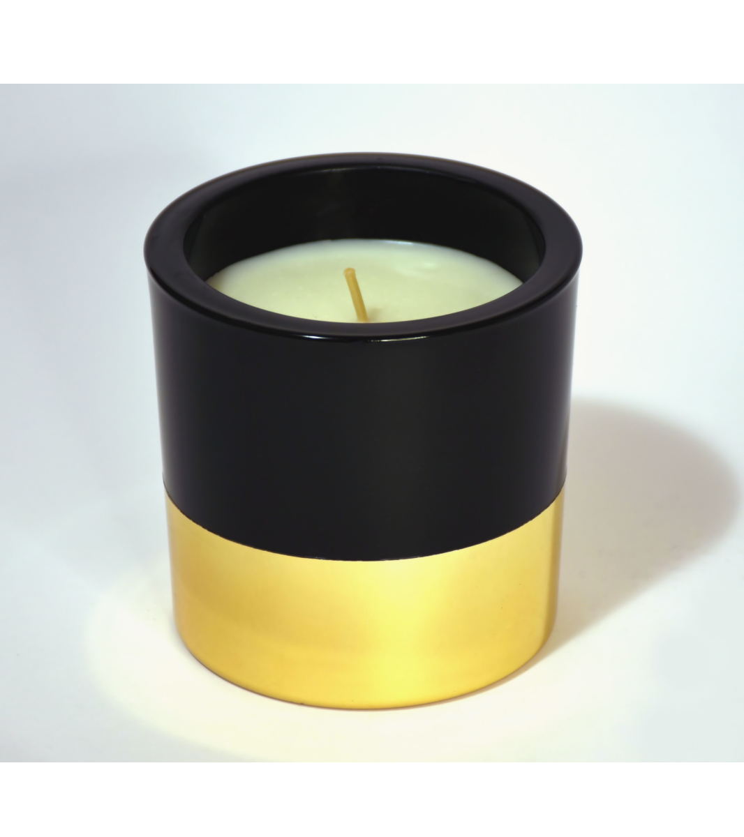 CANDELE FIRENZE Свеќа VIP Glass (кадифена црна/металик златна ...