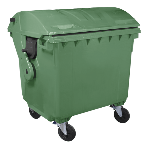 Gogić Plast Kontejner za smeće sa polukružnim poklopcem, 1100L, Zeleni ...