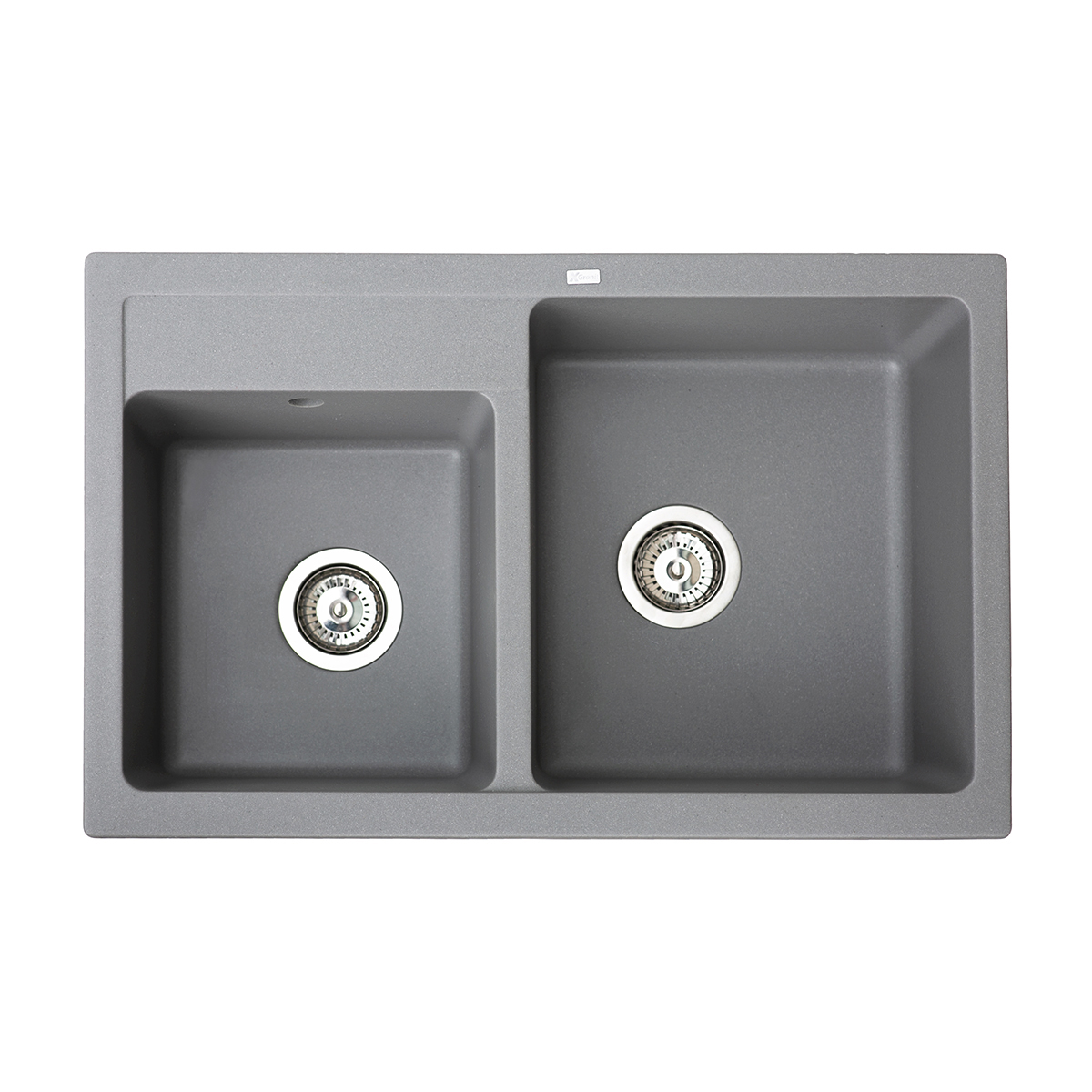 Metalac X Granit Quadro PLUS 2D Ugradbeni kvarcni sudoper, Grafit, fi ...