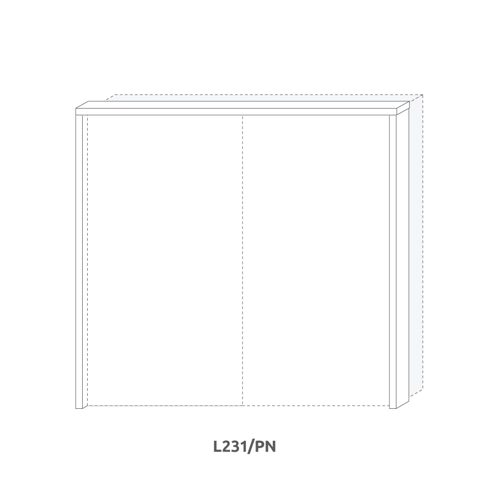 JELA Ram kliznog plakara L231 - kolekcija Piano - Kristalno Bela HG Lak ...