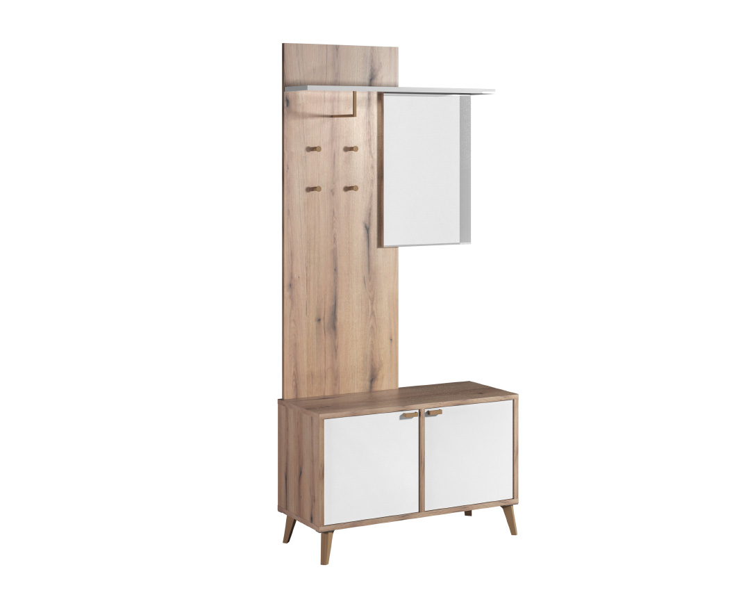 MATIS Predsoblje Porto Artisan - Belo | Online prodaja | Ananas