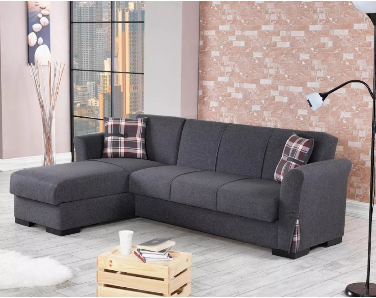 МЕБЕЛ ВИ Аголна гарнитура Фелипе, Сива | Најголема онлајн продавница во ...