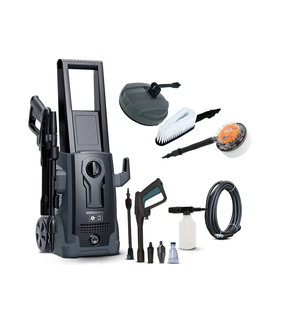 Proair Električni visokotlačni perač 150 bari + turbo mlaznica i set ...