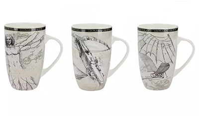 Šolje - set 3, Leonardo da Vinci, 350 ml | Online prodaja | Ananas