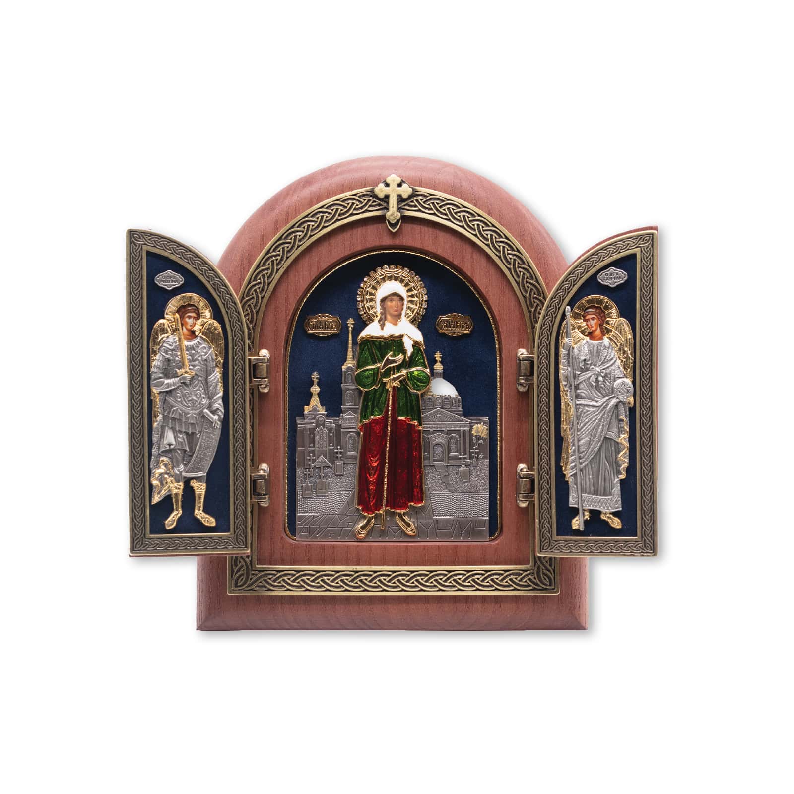 Triptih Sveta Ksenija Petrogradska, 220x255x32mm | Online prodaja | Ananas