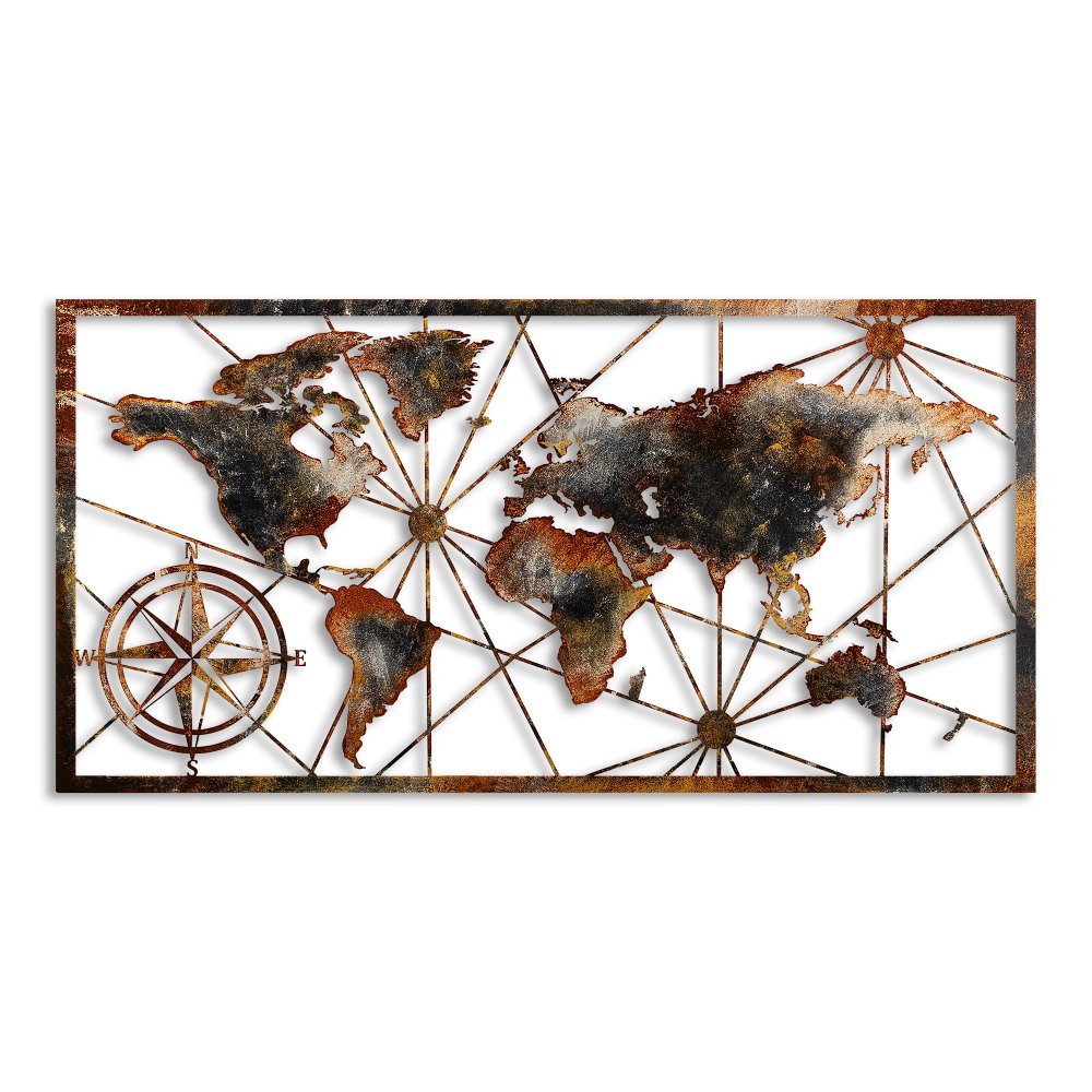 Wallxpert Zidna dekoracija World Map 3, 120x60cm | Online prodaja | Ananas
