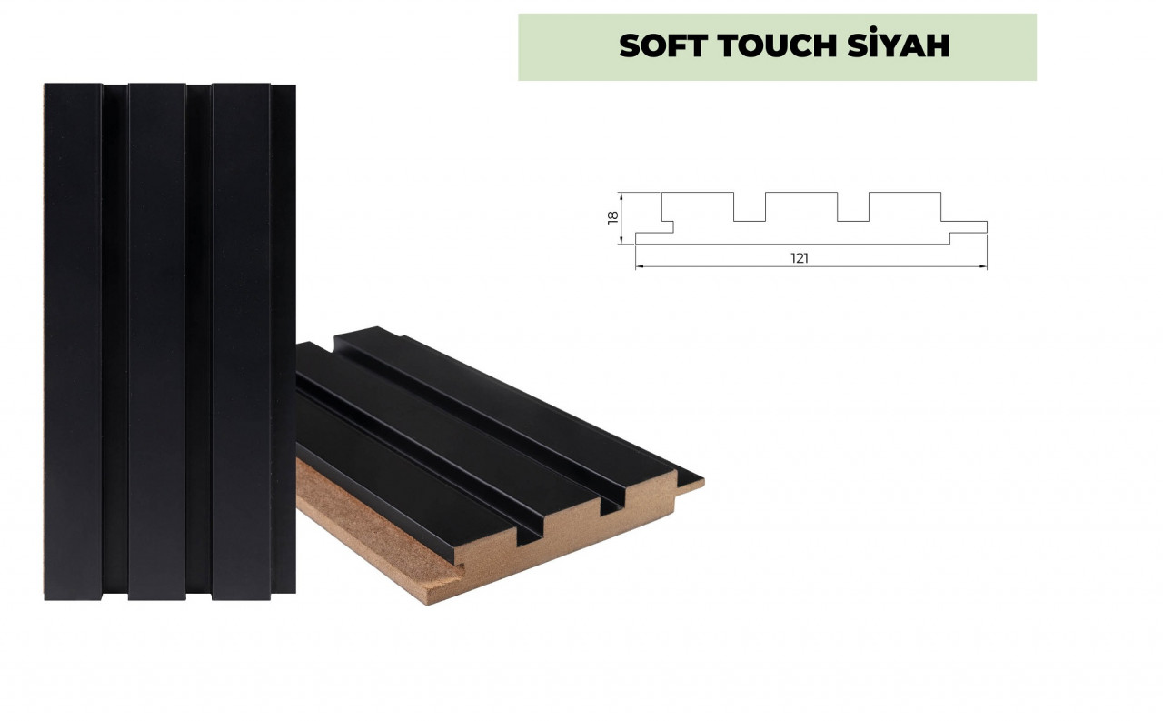 Zidni panel DEKORATIVNE LETVICE 12x280cm, Crna | Online prodaja ...