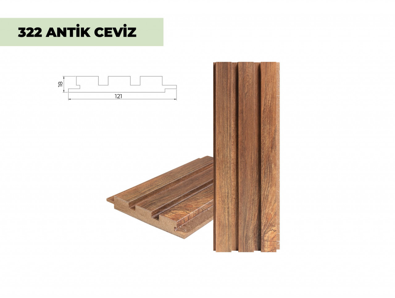 Zidni panel DEKORATIVNE LETVICE 12x280cm, Smeđa boja | Online prodaja ...