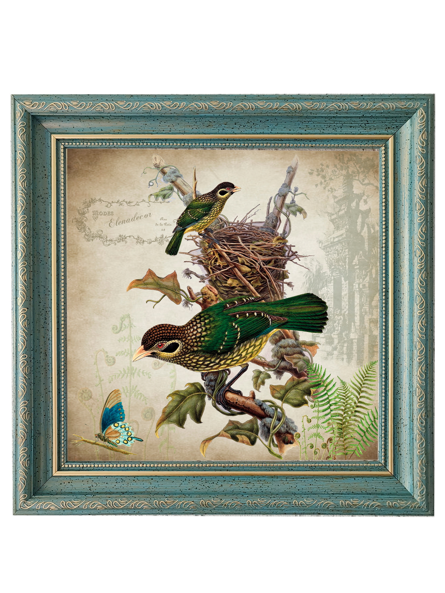 Home Gallery Uramljena slika ''Ptica Hut'' 25x25cm | Online prodaja | Ananas