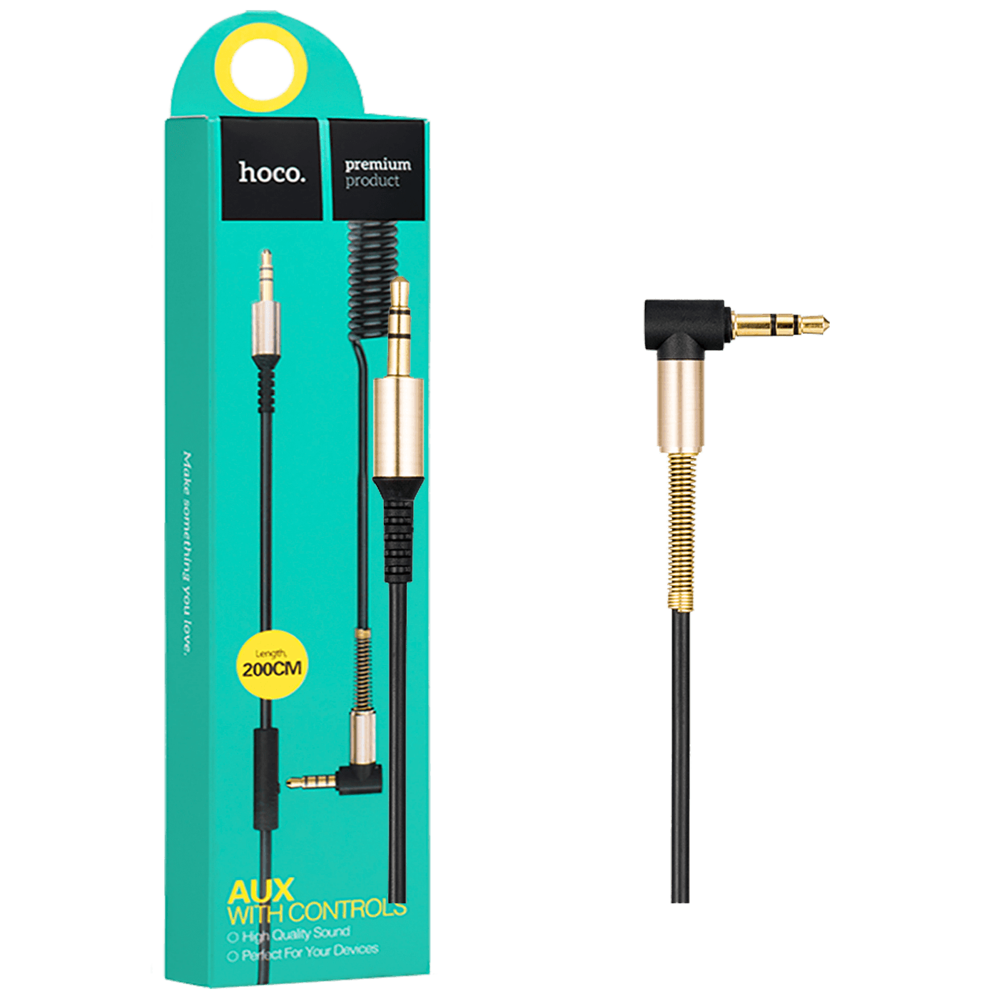 Hoco Audio kabl 3.5 mm sa mikrofonom, dužina 2.0 metra - UPA02 Spring Audio AUX MIC | Online ...