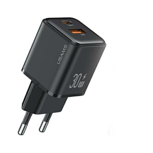 USAMS Брз полнач за телефон US-CC189 PD30W+QC3.0 A+C Dual-port Fast Charger (EU)--X-ron Series ...