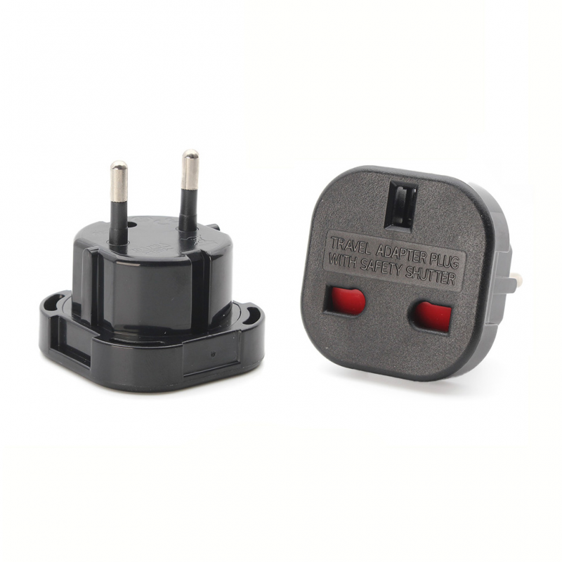 Adapter za utikač UK China na EU, Šuko, Crni | Online prodaja | Ananas