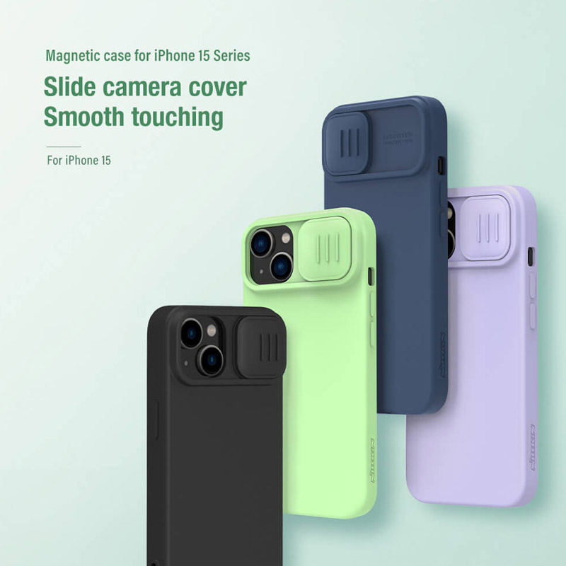 NILLKIN Maska za telefon CamShield Silky za iPhone 15 crna | Online ...