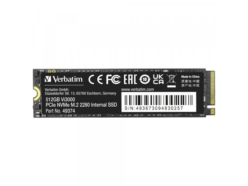 VERBATIM VI3000 49374 SSD disk PCIE NVME M.2, 512GB | Online prodaja | Ananas