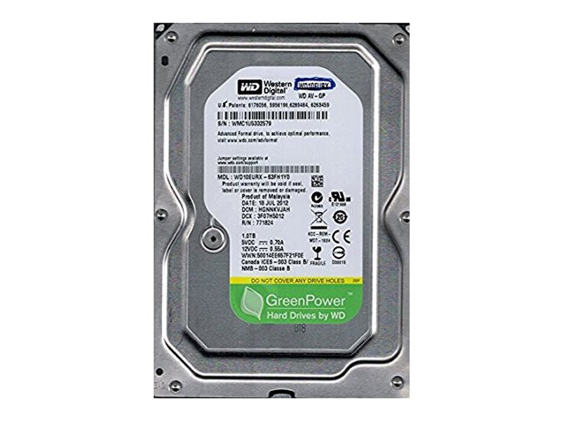WESTERN DIGITAL HDD Green, 3.5 / 1TB / 64MB / SATA / 7200 rpm, WD10EURX Refubrished | Online ...
