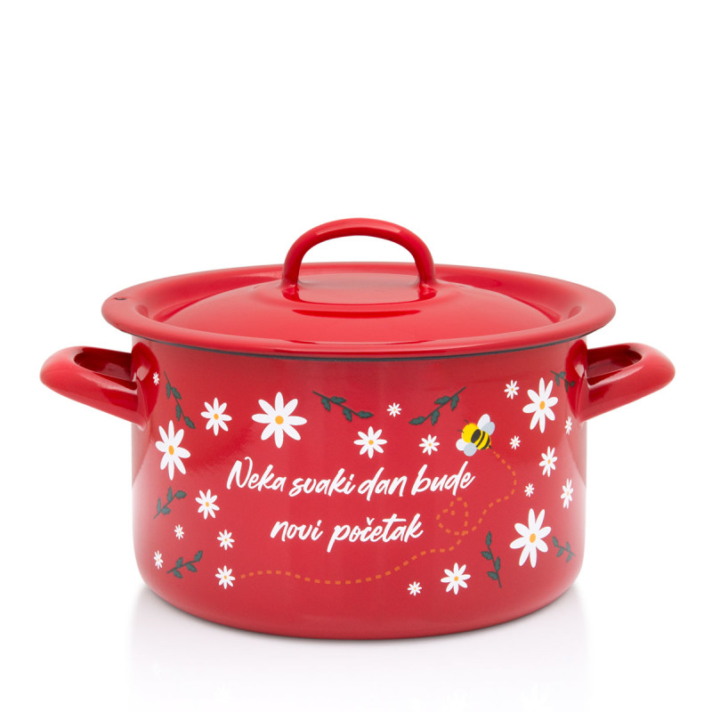 METALAC Тенџере класичен длабоко 18цм/3л со капак декор 3321 ...