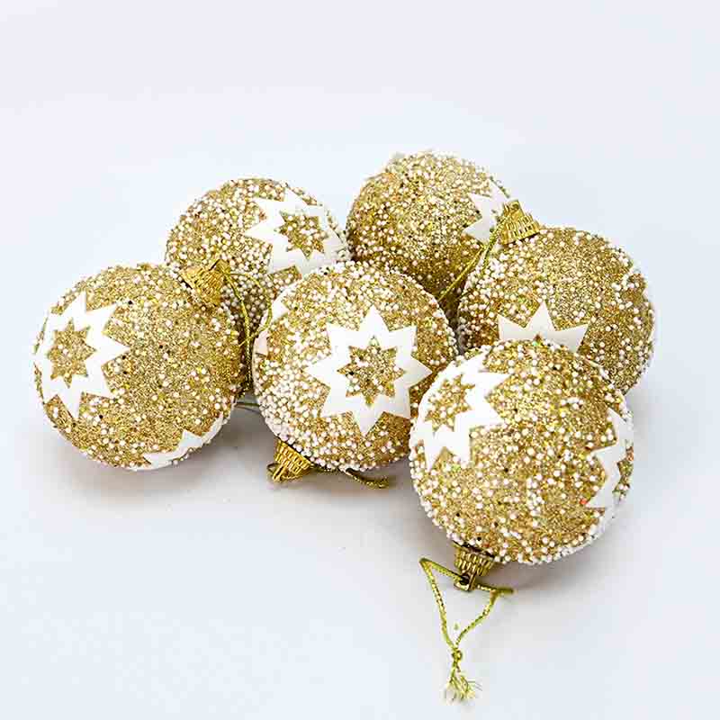 Новогодишни лампиони златни 6/1 стиропор 6цм | Најголема онлајн ...