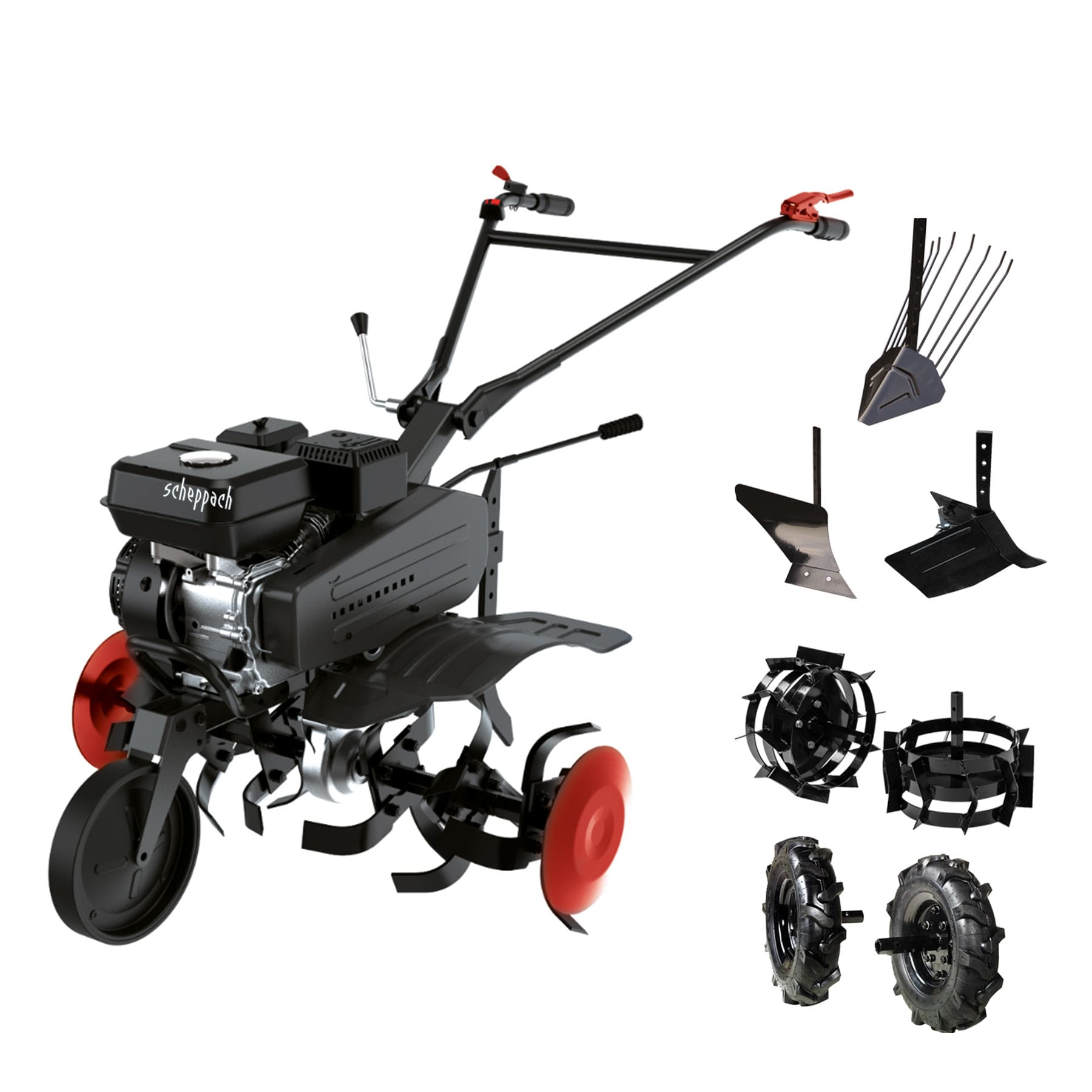 Scheppach Motorni kultivator freza kopačica MTP750 7 KS sa priključcima ...