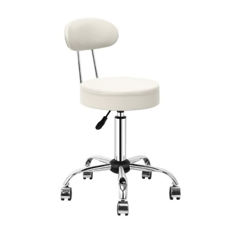 STOLICI.MK Office & Home Стол MEDICUS White with Chrome Metal Base ...