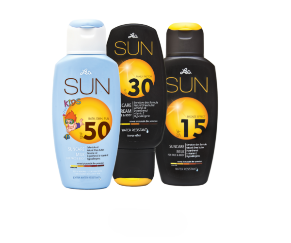 LEA SUN Сет млека за сончање SPF50 Kids + SPF30 + SPF15 = 3X200ml ...