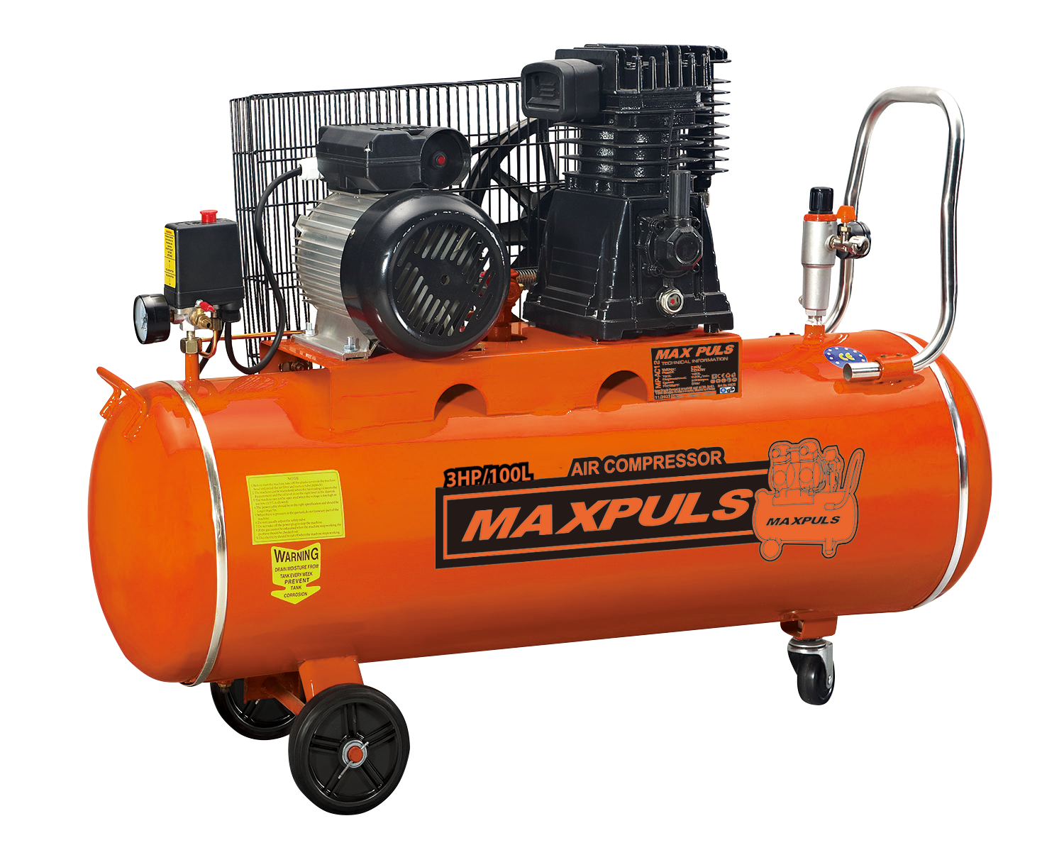 MAX PULS Компресор – 2.2kW, 100L, 8 Bar,проток 250L/min | Најголема ...
