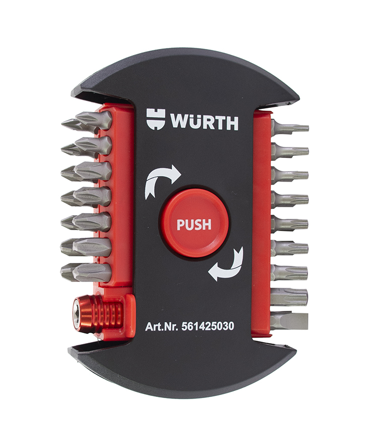 WURTH Сет вметоци со магнетен брзоинзменлив носач - 32 парчиња ...