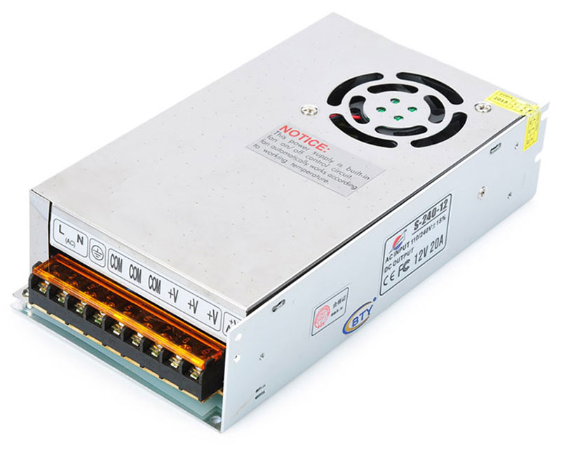 CERBERUS Adapter za napajanje DC 12V 20A box SPC-240 beli | Online prodaja | Ananas