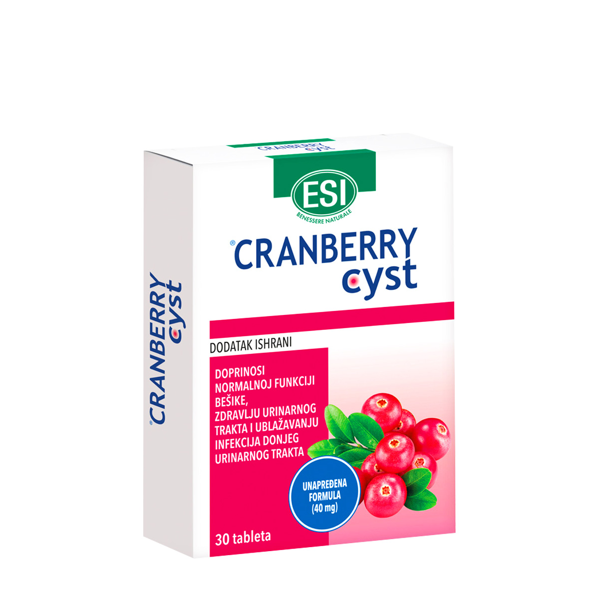 BGB ITALIANA-BGB Preparat sa ekstraktom brusnice za urinarni trakt Esi Cranberry Cyst - brusnica ...