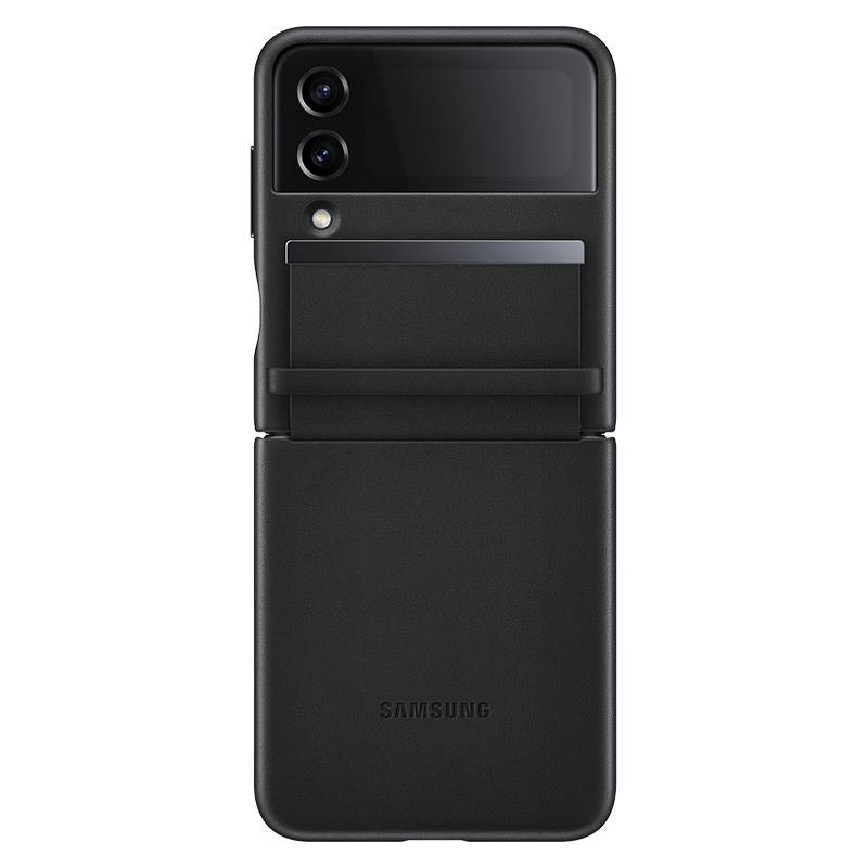 Samsung Maska za telefon kozna na preklop za Galaxy Z Flip 4 5G crna ...
