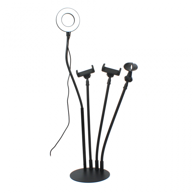 TELEMPIRE Držač za mobilni telefon sa LED lampom 4u1 crni | Online ...