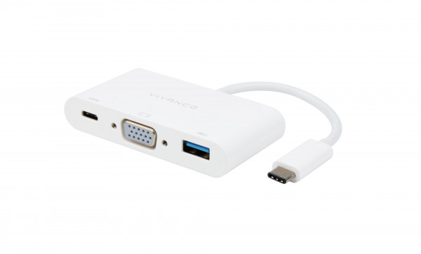 VIVANCO Adapter USB Type-C/VGA 3u1 beli | Online prodaja | Ananas