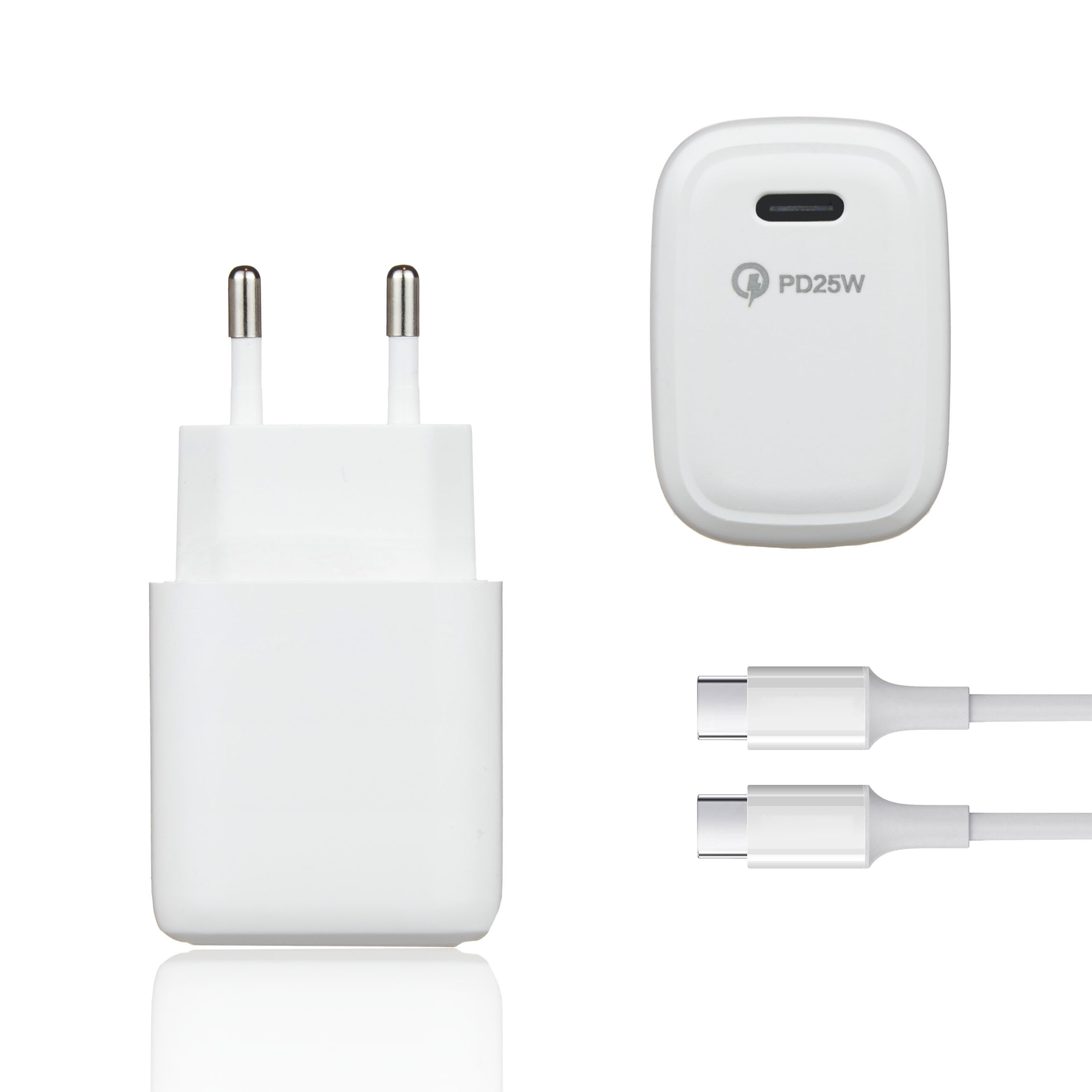 WEWO Punjač Type-C PD 25W + Type-C to Type-C data kabl beli | Online ...