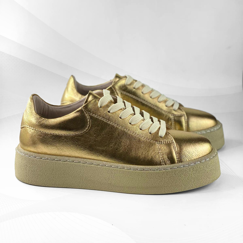 Mona Shoes Ženske patike, Kožne, Zlatne boje | Online prodaja | Ananas