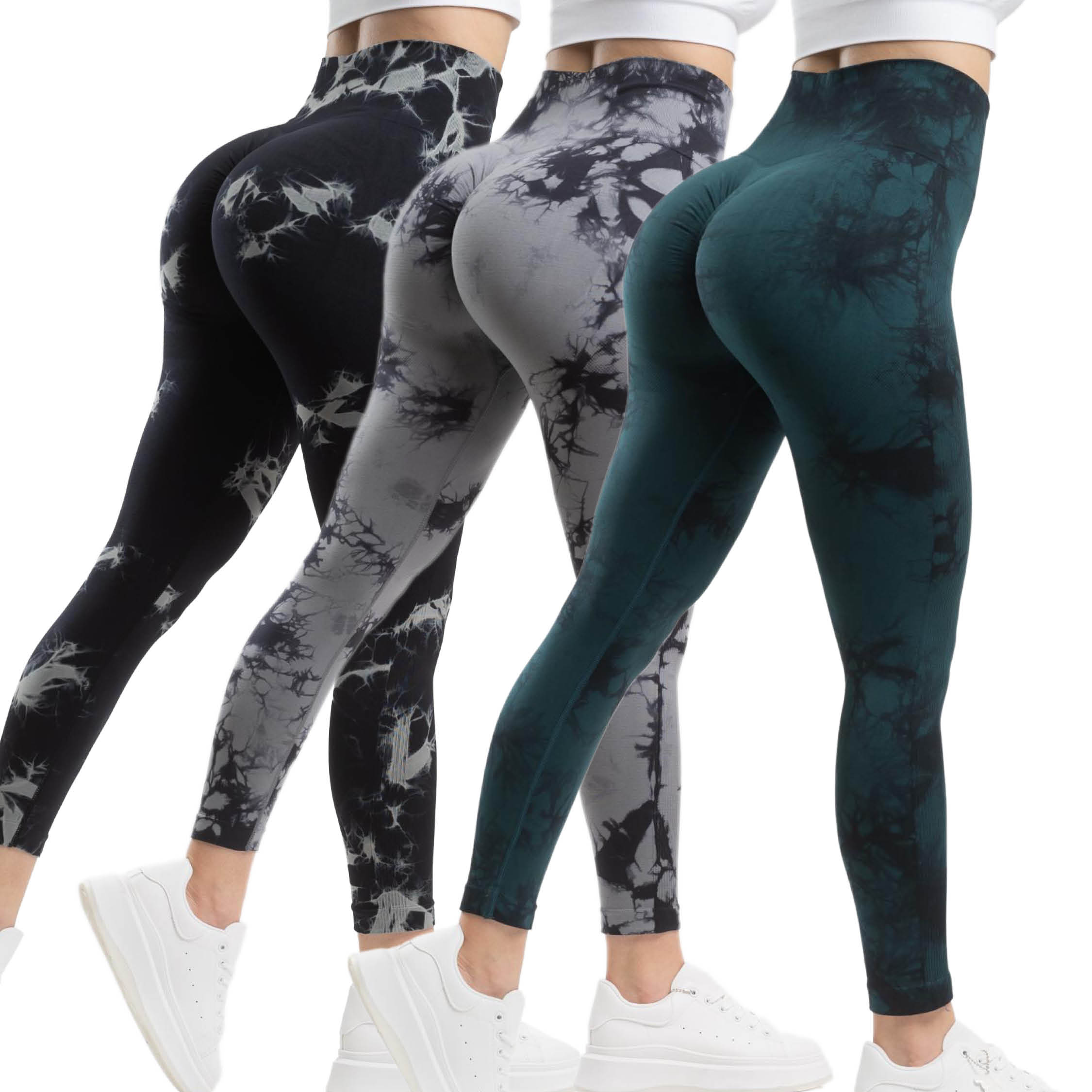 Novecento Ženske helanke, 3 komada, Crne, sive i zimzelene | Online ...