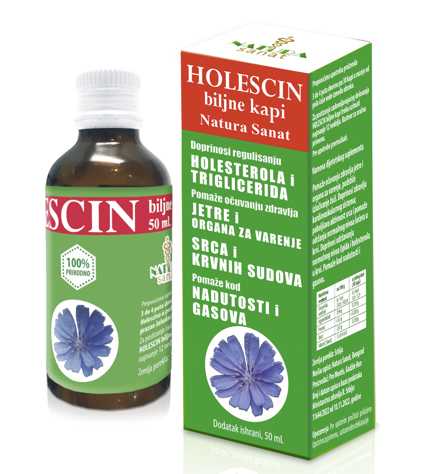 HOLESCIN Natura Sanat Biljne kapi, 50ml | Online prodaja | Ananas