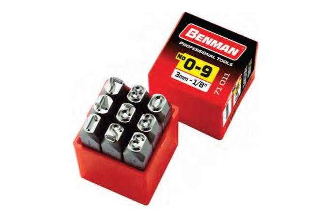 BENMAN Komplet za utiskivanje brojeva 9/1 | Online prodaja | Ananas