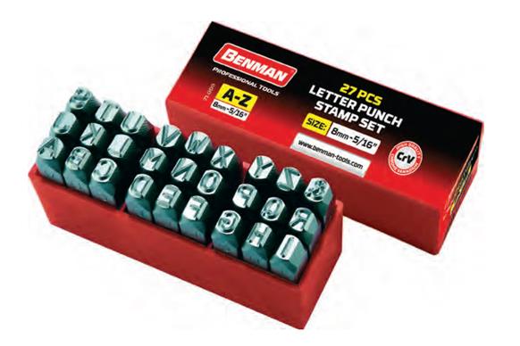 BENMAN Komplet za utiskivanje slova 27/1 | Online prodaja | Ananas