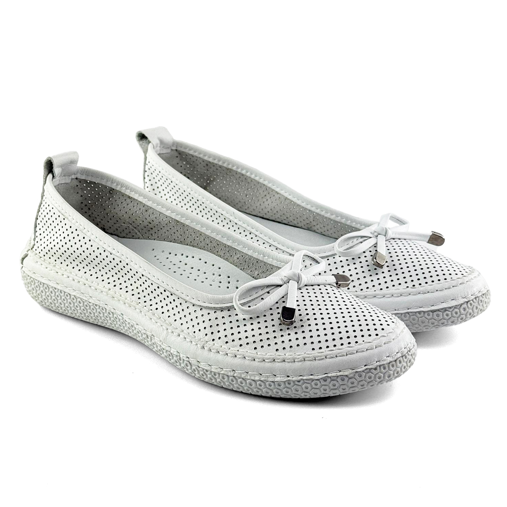 Mona Shoes Ženske baletanke, Kožne, Bele | Online prodaja | Ananas