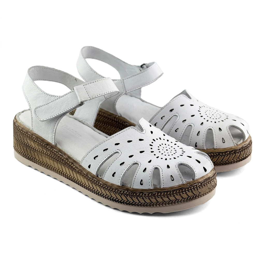 LP Fashion Ženske kožne sandale, Bele | Online prodaja | Ananas