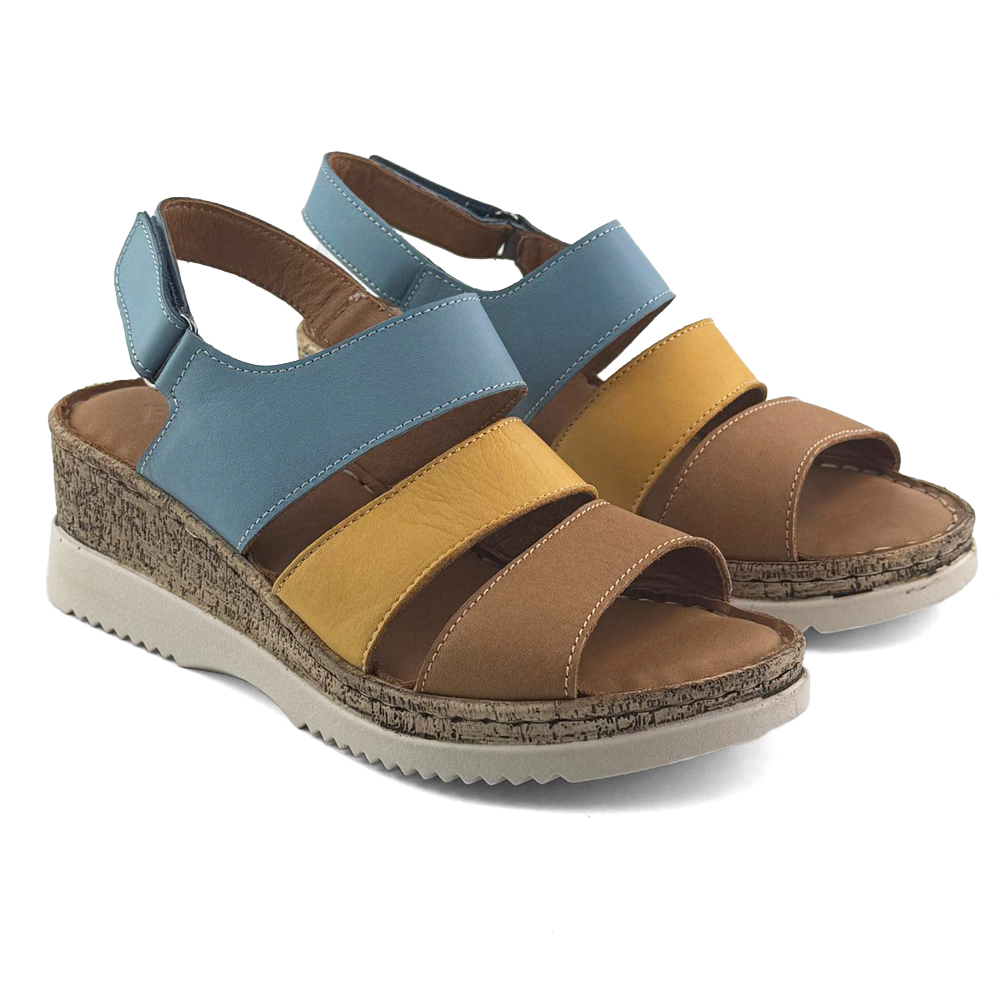 LP Fashion Ženske sandale, Kožne, Braon-plave | Online prodaja | Ananas