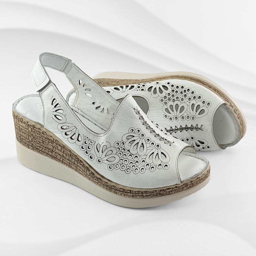 LP Fashion Ženske kožne sandale, Bele | Online prodaja | Ananas