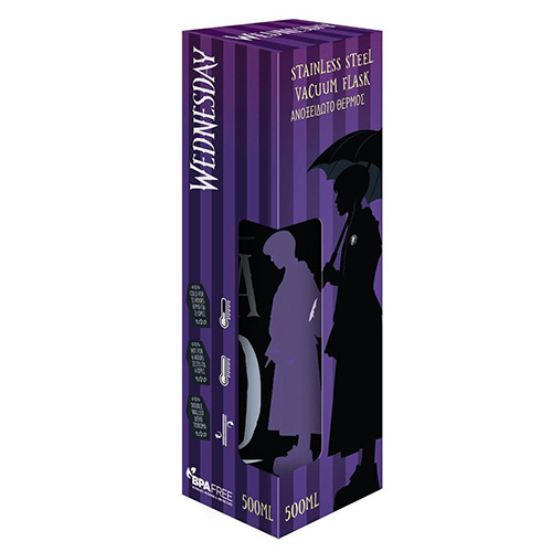 DIAKAKIS Шише за вода,500мл,Give me a hand,Метално , Вакум,WEDNESDAY ...