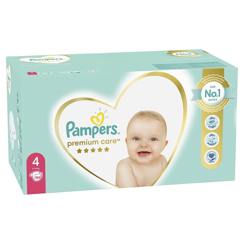PAMPERS пелени за бебиња Premium Mega Box 4 Maxi 104/1 | Најголема ...