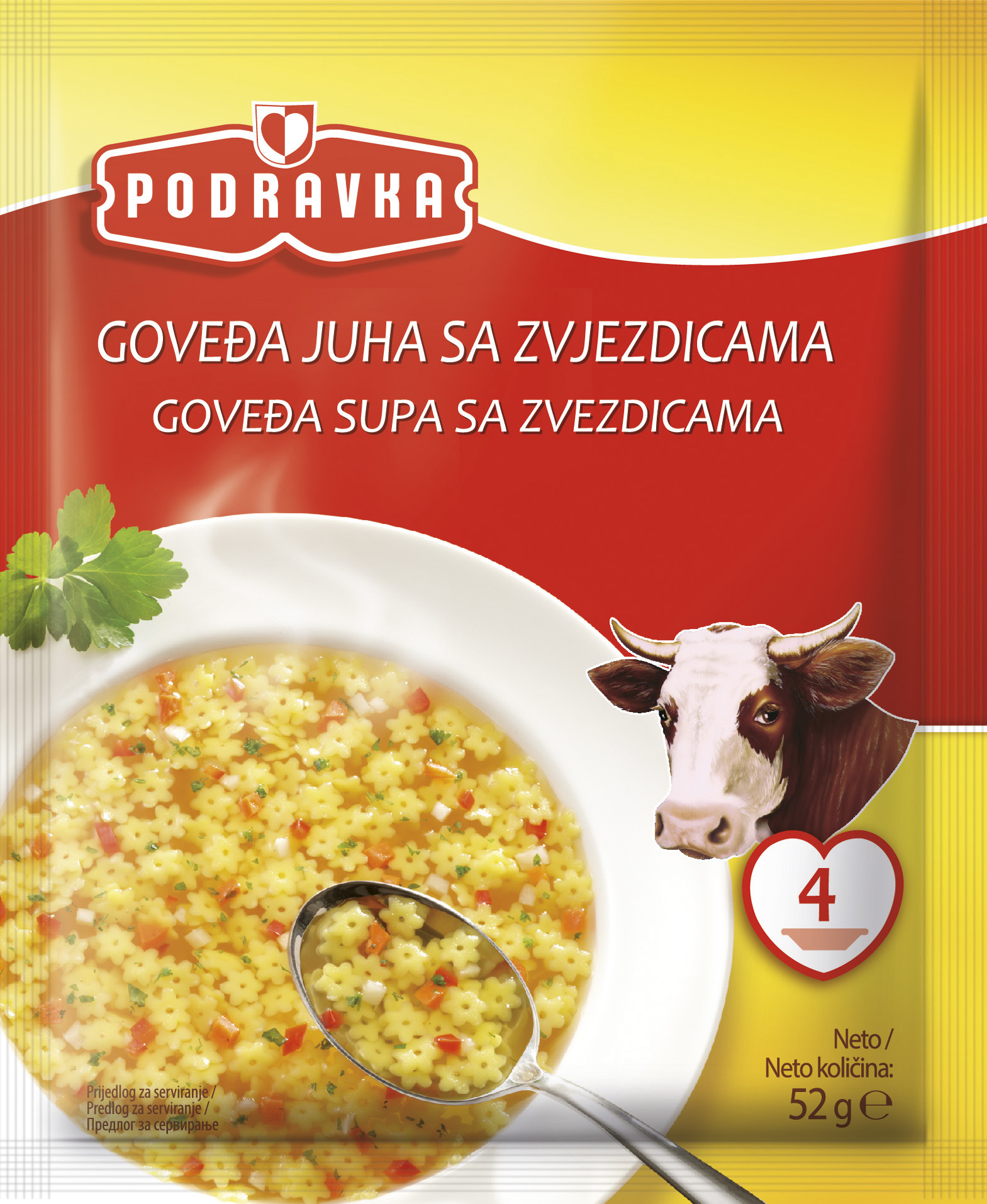 PODRAVKA Goveđa supa sa zvjezdicama 52g | Online prodaja | Ananas BiH