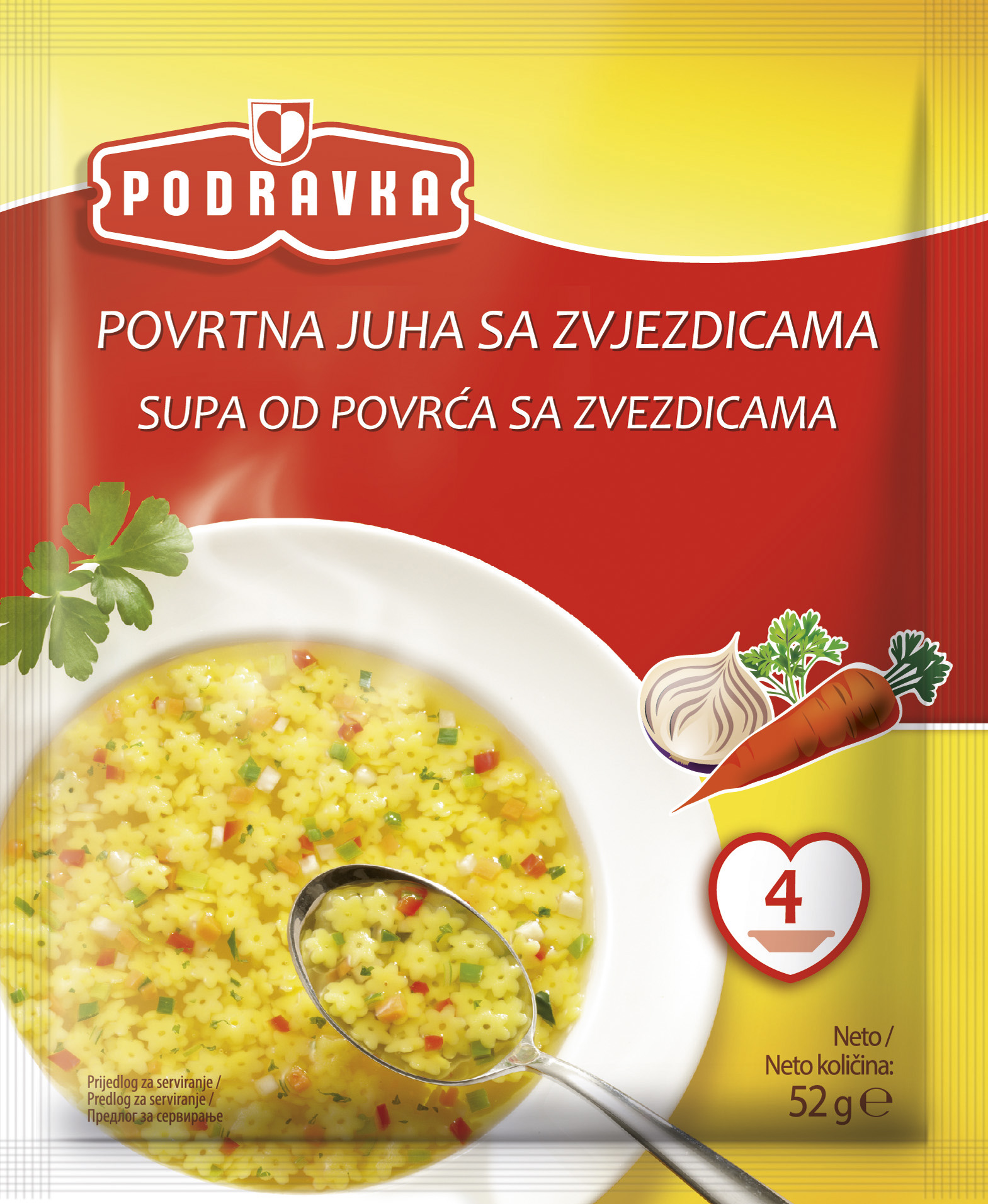 PODRAVKA Supa od povrća sa zvezdicama 52g | Online prodaja | Ananas