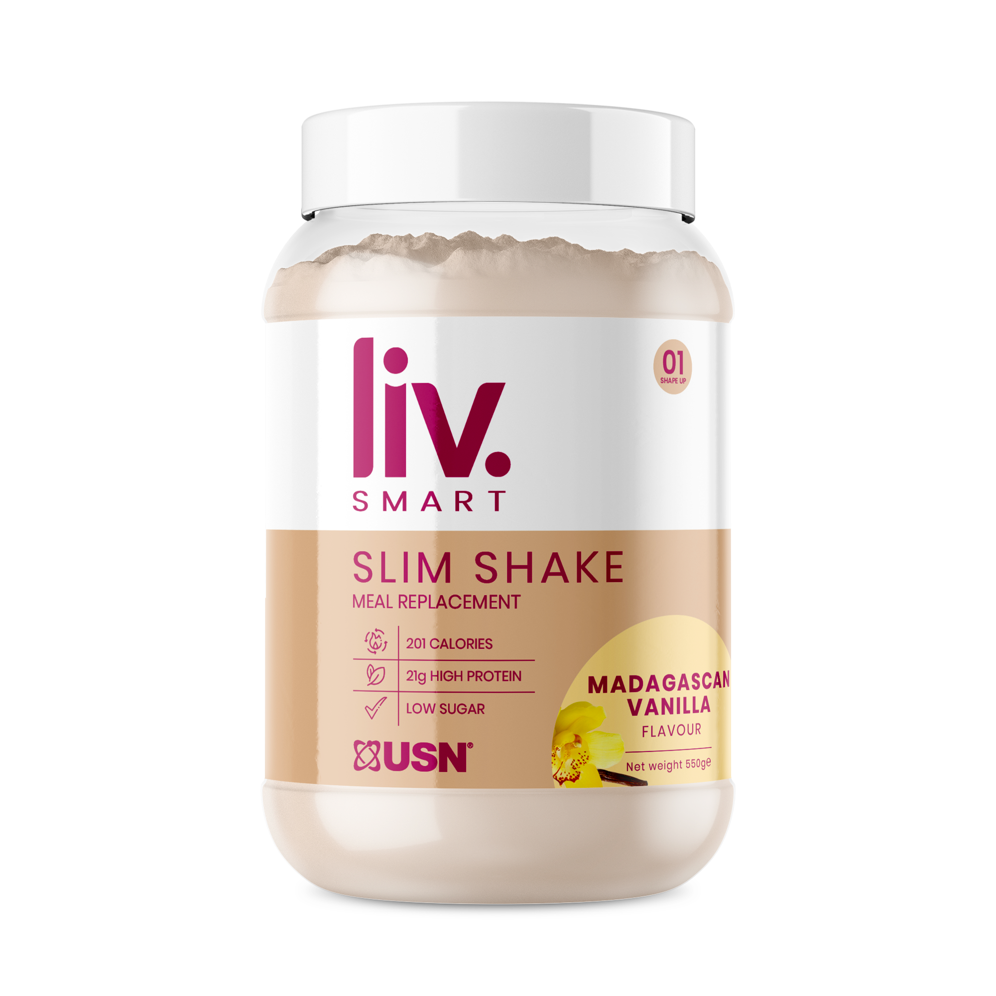 USN LIV SMART SLIM SHAKE, meal replacement - мадагаскар ванила 550g ...