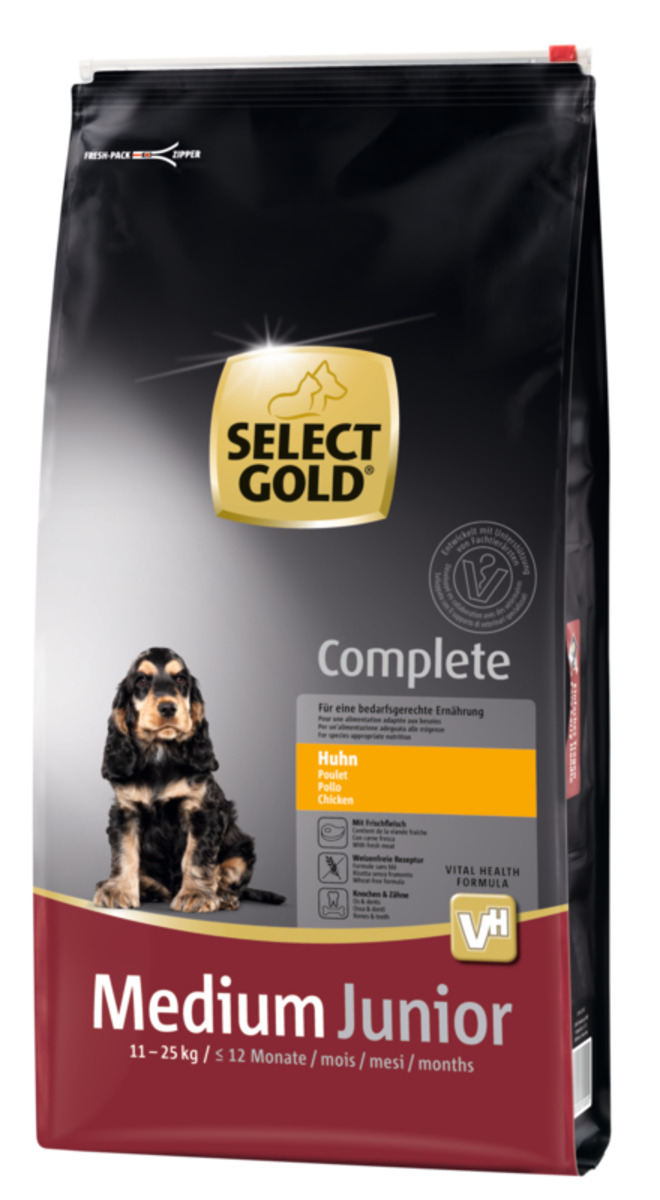 SELECT GOLD Suva hrana za pse Dog Complete Medium Junior Poultry 12kg ...