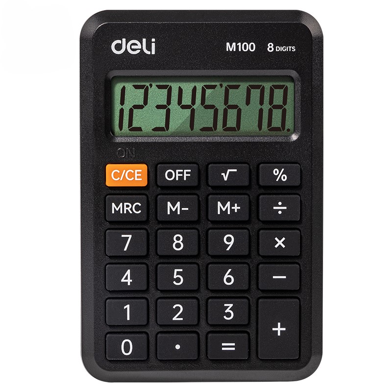 DELI Kalkulator EM100, Crni | Online prodaja | Ananas